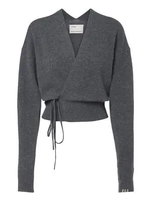 Extreme Cashmere N°516 Ella Cashmere-blend Wrap Cardigan - Grey