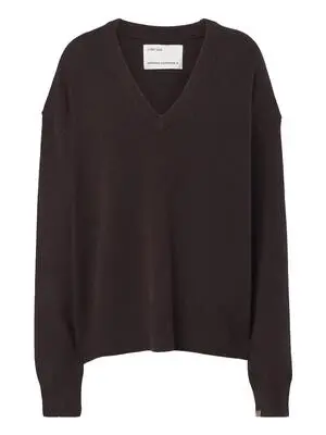 Extreme Cashmere N°457 V-neck Cashmere-blend Sweater - Brown