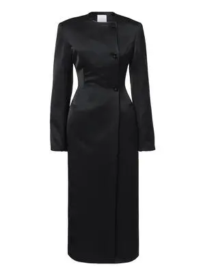 RACHEL GILBERT Leeta Double-Breasted Satin Coat