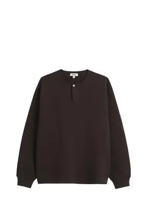 Cos Relaxed Scuba Henley Top - Brown