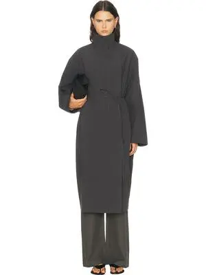 ST. AGNI Technical Cotton Cocoon Coat - Iron Glaze