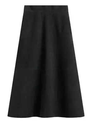 Scanlan Theodore Nubuck Long Skirt - Anthracite
