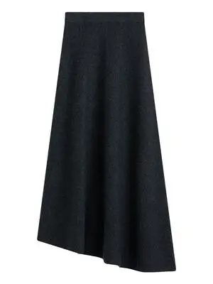 Scanlan Theodore Cashmere Wool Knit Skirt - Pepper