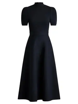 SCANLAN THEODORE Scanlan Theodore Crepe Knit Gather Sleeve Dress