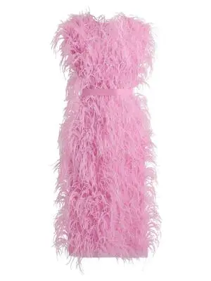 Scanlan Theodore Feather Gown - Pink