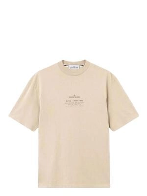 Stone Island Print Regularfit T-shirt - Beige