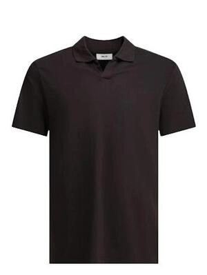 NN.07 Paul Buttonless Polo Shirt - Brown