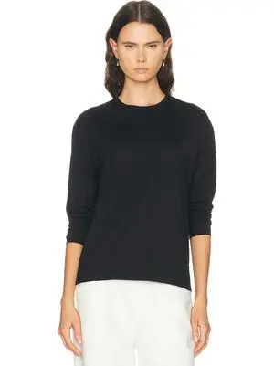 TOTEME Classic Long Sleeve Tee - Black
