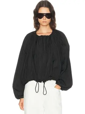 TOTEME Gathered Parachute Coat - Black