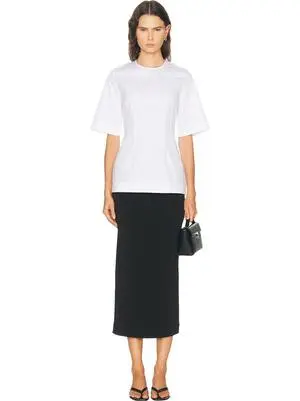 TOTEME Sculptural Cotton Tee - White