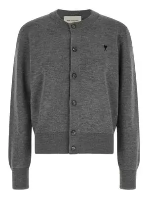 AMI AMI Paris De Coeur Wool Cardigan