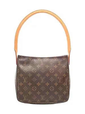 LOUIS VUITTON Louis Vuitton 2001 MM Looping Monogram Tote Bag Brown