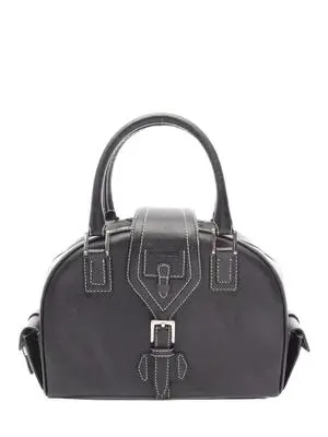 Loewe Senda Buckle-strap Leather Tote Bag - Black