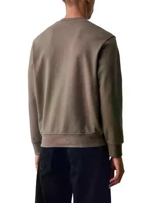 Armani Exchange Logo Print Crew Neck Sweater - Brown