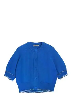 You Must Create YMC Blanket-Stitch Cardigan Blue