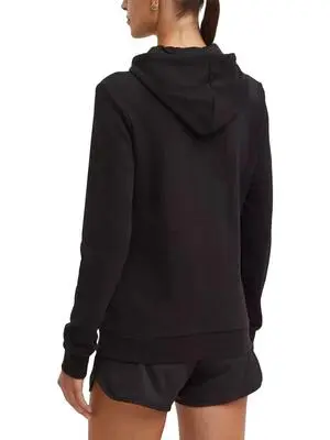 PUMA Logo Print Drawstring Hoodie - Black