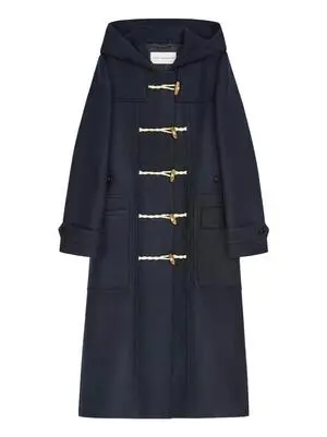 Dries Van Noten Wool Duffle Coat - Blue