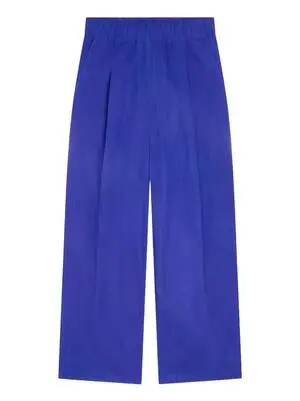 DRIES VAN NOTEN Dries Van Noten Wide-Leg Pleated Overdyed Cotton Trousers