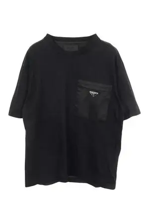 Prada 2010s Re-nylon Triangle-logo T-shirt - Black