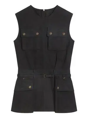 Dries Van Noten Overdyed Utility Top - Black