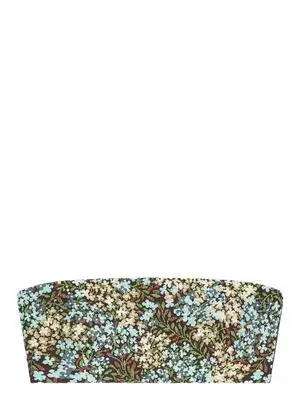 Dries Van Noten Floral Bandeau Top - Black