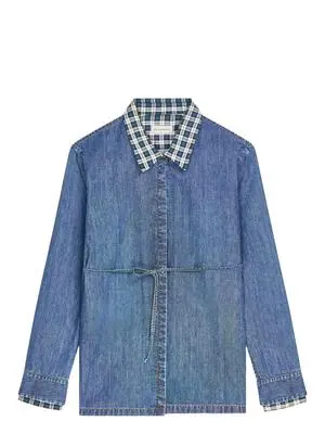 Dries Van Noten Wrap Denim Shirt - Blue