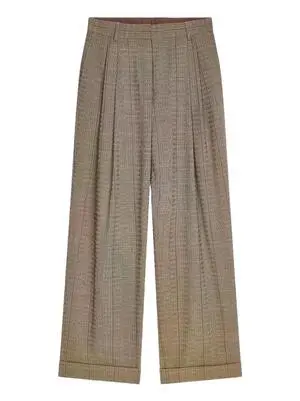 Dries Van Noten Dries Van Noten Pleated Wool Trousers Brown