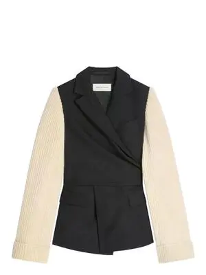 DRIES VAN NOTEN DRIES VAN NOTEN Wool Blazer With Knitted Sleeves