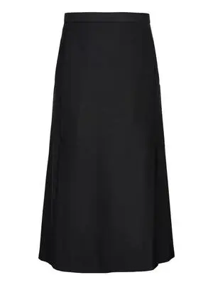 JNBY A-line Midi Skirt In Wool Blend - Black