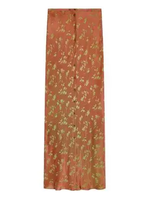 DRIES VAN NOTEN DRIES VAN NOTEN Floral Double-Dye Jacquard Skirt