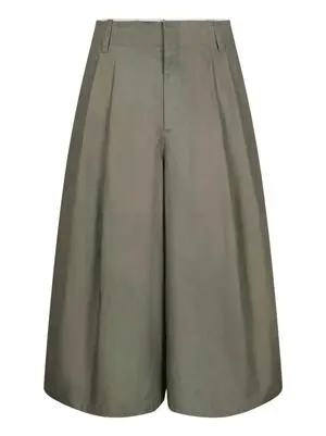 LESS Pleated Cotton Trousers - Green