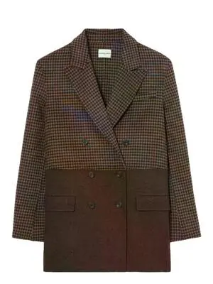 CLAUDIE PIERLOT Claudie Pierlot Checked Wool Blend Blazer