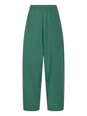 CROQUIS Relaxed-fit Curved-leg Trousers - Green