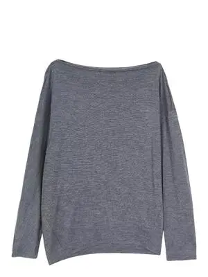JNBY Long-sleeved Boat Neck T-shirt - Grey