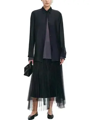 JNBY Long-sleeved Organza Shirt - Black