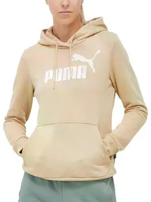 PUMA Logo Print Drawstring Hoodie - Neutrals