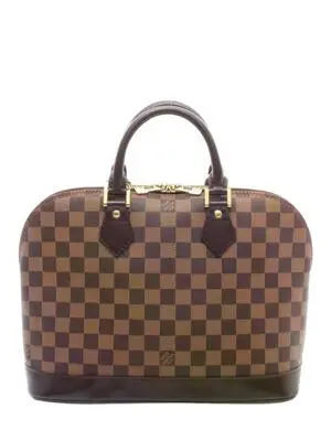 LOUIS VUITTON Louis Vuitton Alma Damier Ebene Handbag Brown