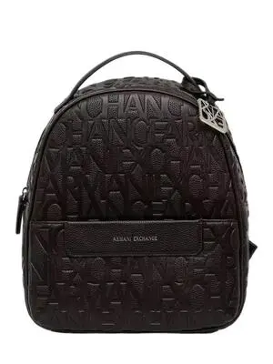 Armani Exchange Logo-embossed Backpack - Brown