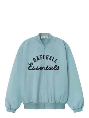 Fear Of God Logo Print Bomber Jacket - Blue