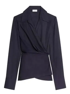 DRIES VAN NOTEN DRIES VAN NOTEN Fitted Cotton Poplin Wrap Shirt