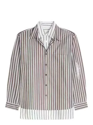 Dries Van Noten Double-layer Cotton Shirt - Brown