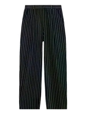 Guest In Residence Pinstriped Trousers - Blue