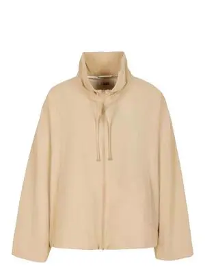 LESS Drawstring High-neck Jacket - Neutrals