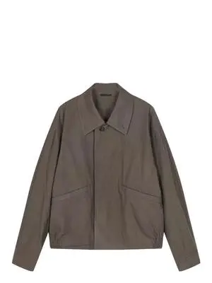 CROQUIS Cropped Relaxed-fit Jacket - Grey