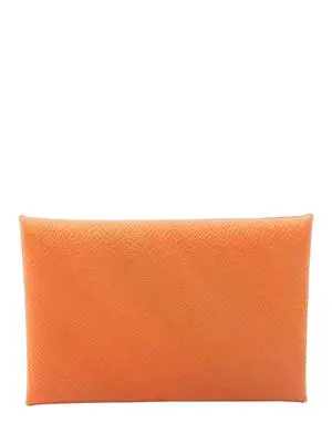 Hermès Calvi Verso Coin Purse - Orange