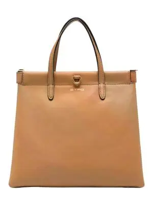 Etro ETRO Leather Tote Bag Neutrals