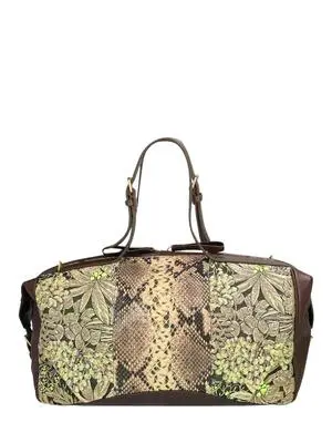 Dries Van Noten Floral Tapestry Jacquard East-west Bag - Brown