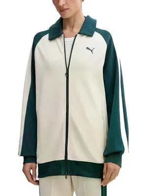 PUMA T7 Embroidered Track Jacket - Neutrals