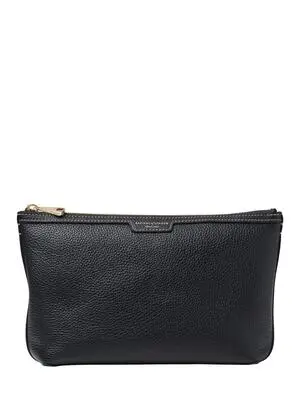 ASPINAL OF LONDON Leather Hudson Toiletry Bag - Black