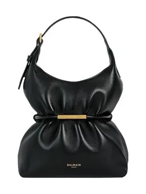 Balmain Mini Leather Sphynx Shoulder Bag - Black